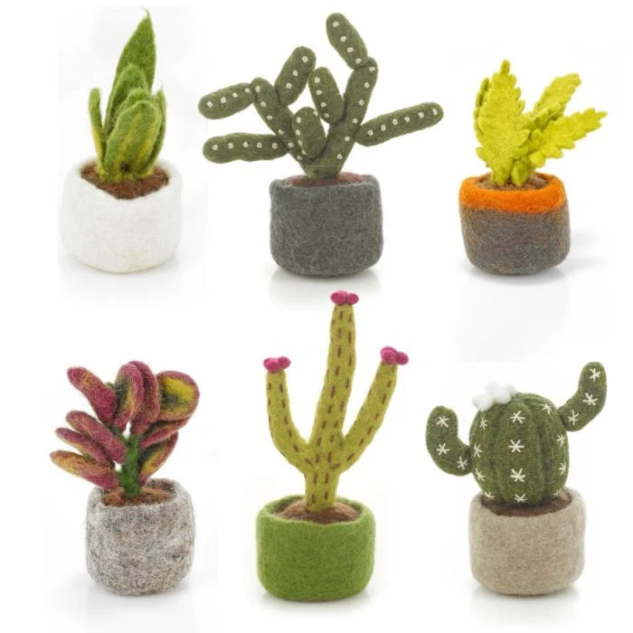 Handmade Felt Miniature Plant Decorations – theovertongallery